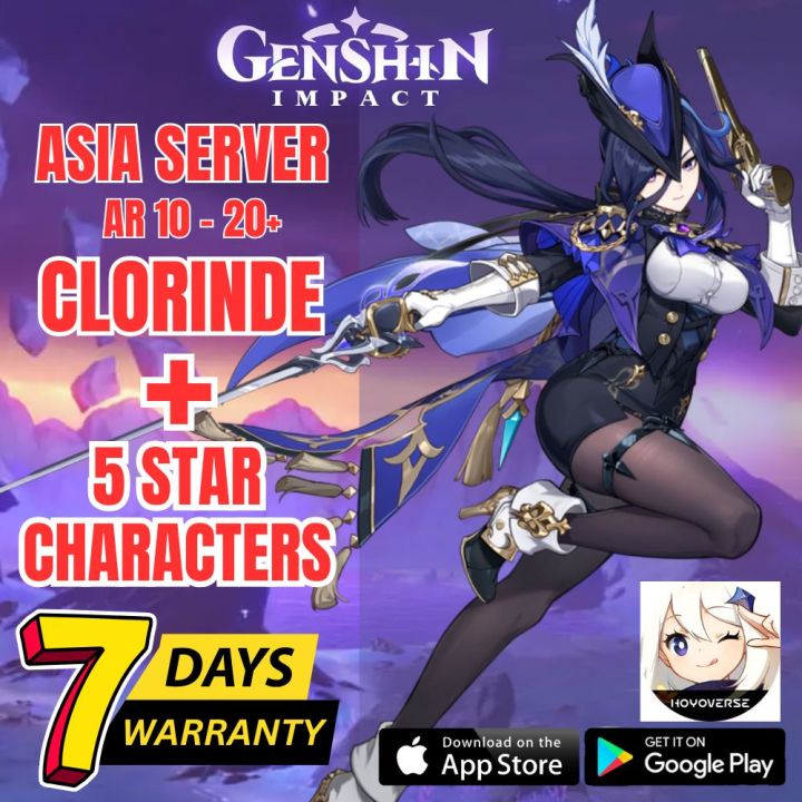 Genshin Impact [2025] Clorinde+ 5 star Characters Aether Lumine Klee ...