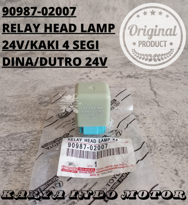 RELAY HEAD LAMP LAMPU 24V KAKI 4 DYNA 125HT RINO 14B 90987-02007 ...