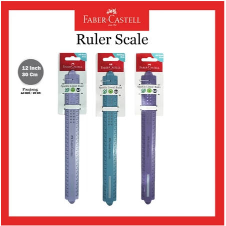 [FABER-CASTELL] - Ruler | Penggaris Faber-Castel 30cm Dots / Sparkle ...