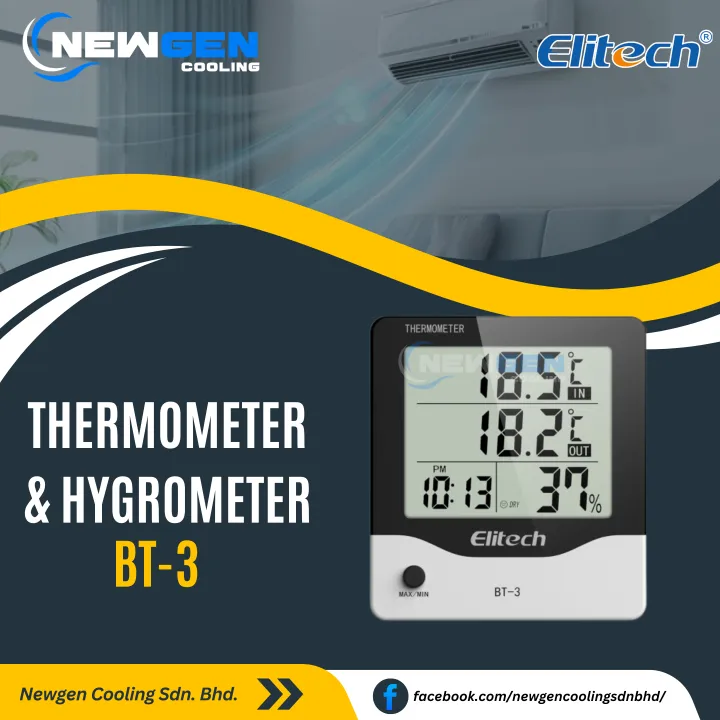 Elitech BT-3 – Digital Thermometer & Hygrometer | Lazada