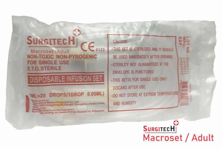 SURGITECH Disposable Infusion Set - Macroset / Adult | Lazada PH