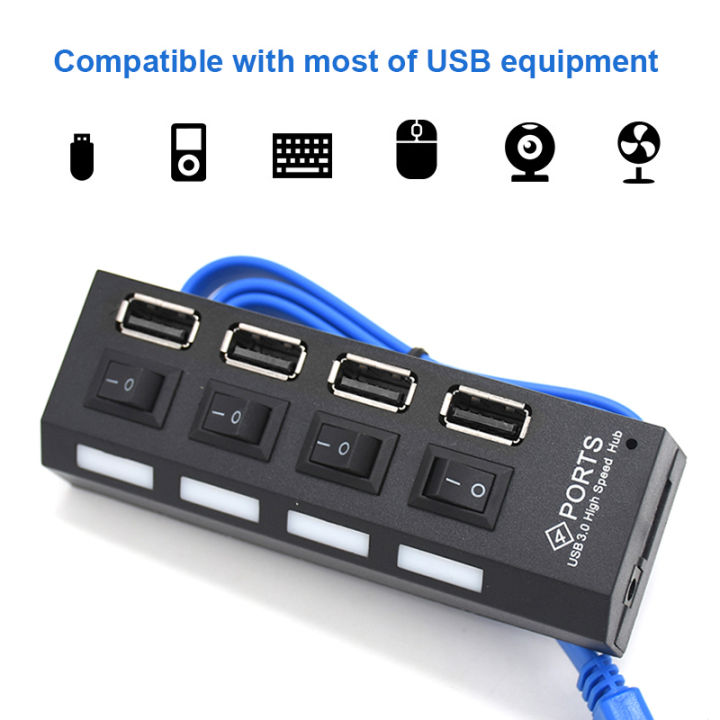 [Local Stock] 4/7 Ports 2.0/3.0 USB Hub Multi USB Splitter ...