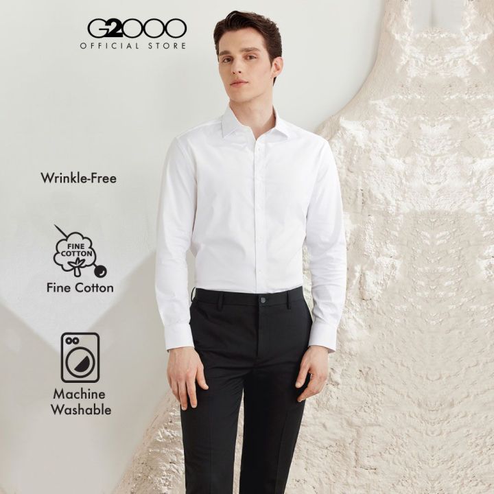 G2000 เสื้อเชิ้ตแขนยาวแบบทางการสำหรับผู้ชาย ทรง Smart Fit รุ่น 4112112200 WHITE | Lazada.co.th