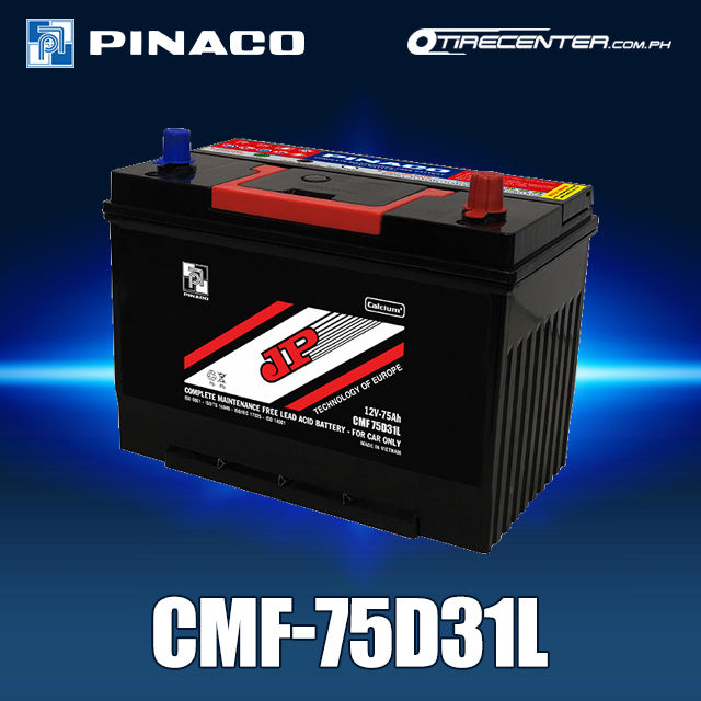 PINACO JP 75D31L / N70L / 3SMF Maintenance Free Car Battery, For ...