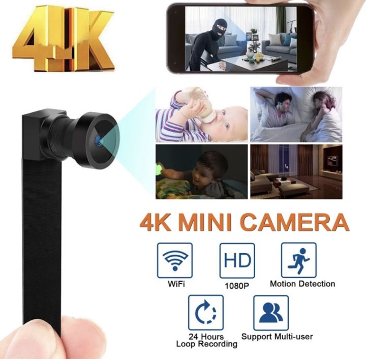 ใหม่อัพเกรด กล้อง 4K 1080P WiFi IP Mini camera กล้องวิดีโอระยะไกล ...