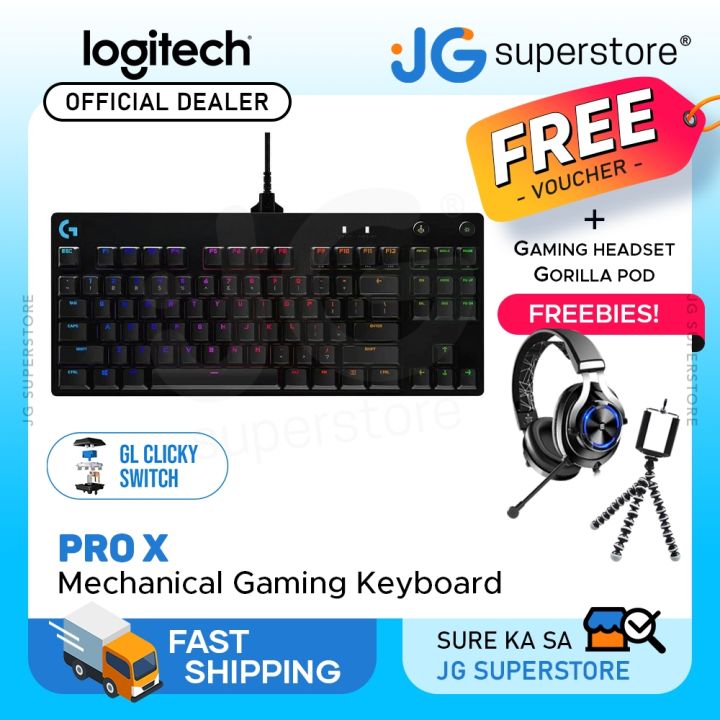 123 Logitech G Pro X TKL Mechanical Gaming Keyboard Swappable ...