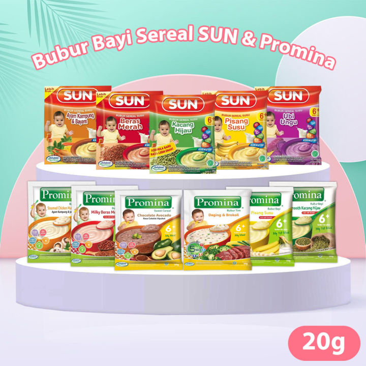 Promina Bubur Tim Bayi Cereal Sachet 20 Gram 25 Gram / SUN Bubur Sachet ...