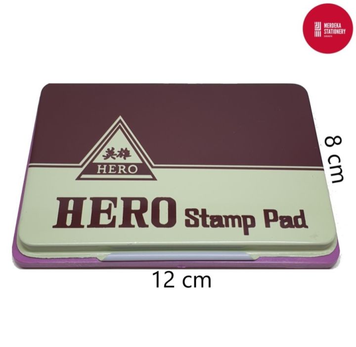 BAK STEMPEL PLUS TINTA STAMP PAD BANTALAN CAP STEMPEL HERO UNGU ...