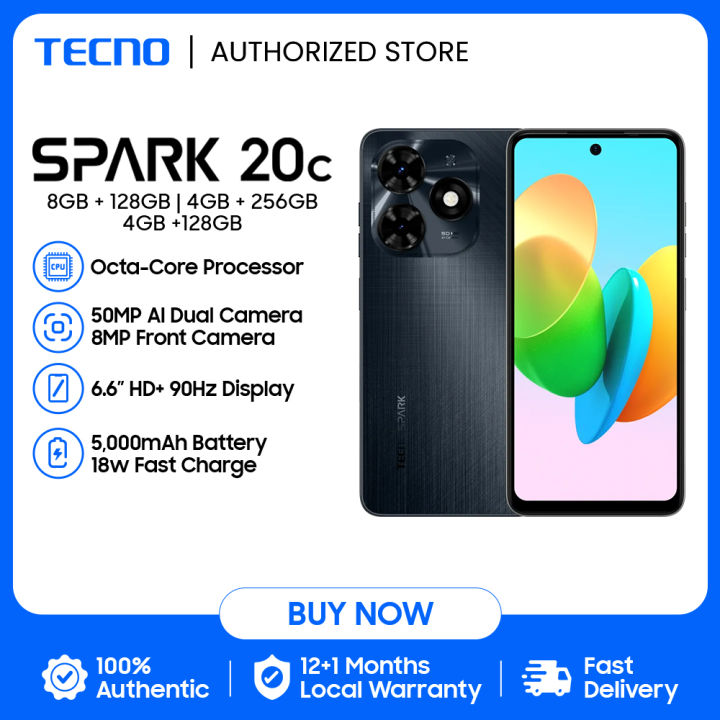 TECNO Spark 20C Smartphone | 4GB+128GB / 4GB+256GB / 8GB+128GB | Octa-core Processor | 50MP Dual ...