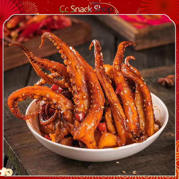 Spicy Shredded Squid Snacks Crispy Bone Squid Spicy Octopus Seafood ...
