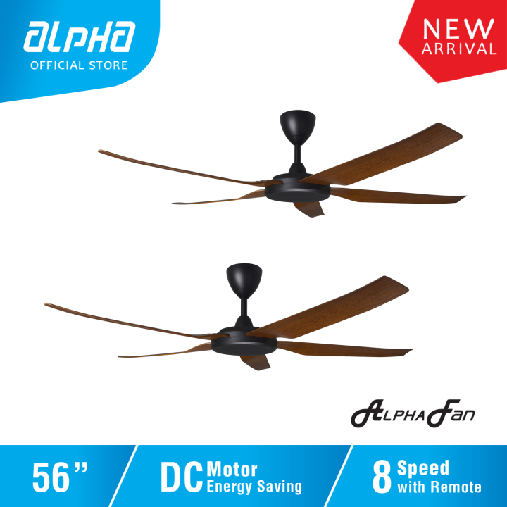 ALPHA AlphaFan - [Twin Pack] PRIMA 5B 56 Inch DC Motor Ceiling Fan with ...