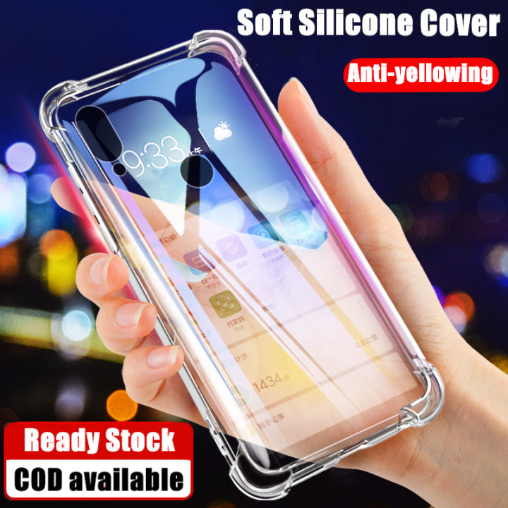 สำหรับ Huawei Y7ฝาหลัง2019 DUB-LX1ยืดหยุ่นใสเจลซิลิโคนเหลวป้องกันสี ...