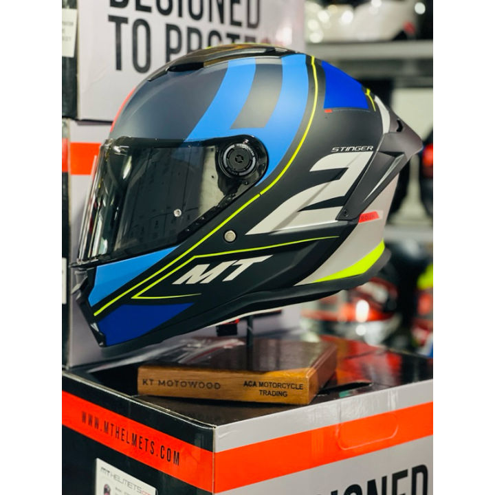 MT Stinger 2 Fullface Helmet with Spare Visor (POUN) | Lazada PH