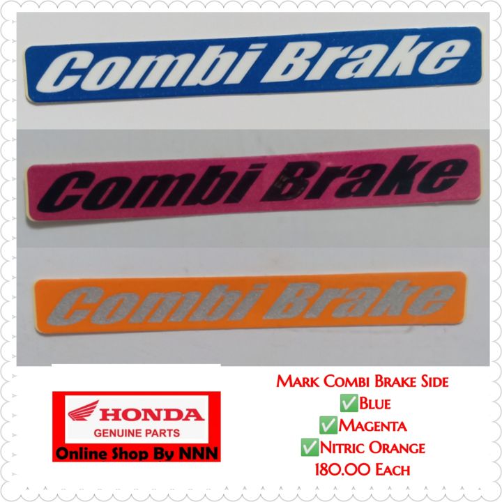 COMBI BRAKE STICKER FOR HONDA CLICK (BLUE,MAGENTA,NITRIC ORANGE ...