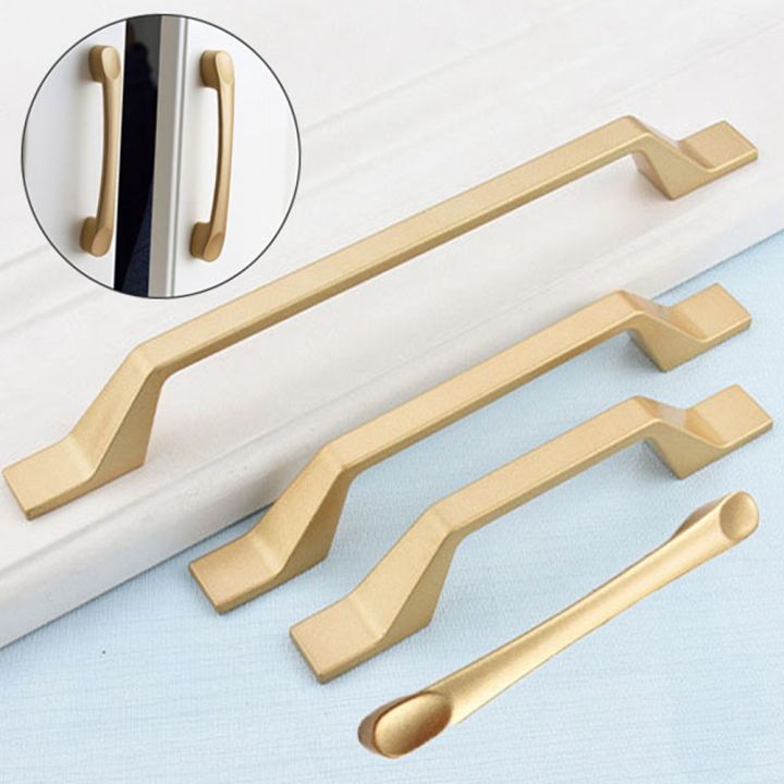 【Ready Stock】European Style Matte Gold Cabinet Handles Solid Aluminum ...