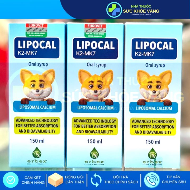 LIPOCAL K2-MK7 - Siro Uống Bổ Sung Canxi Thực Vật, Giúp Bé Tăng Chiều ...