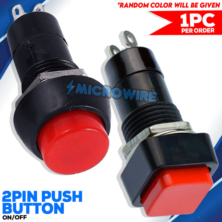 2 pin Push Button Switch ON-OFF Round/Square | Lazada PH