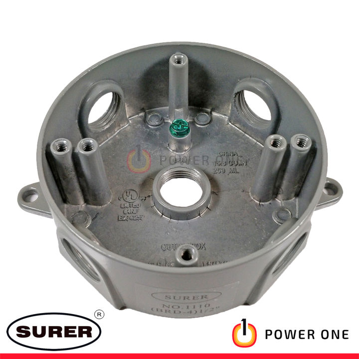 Surer 1110 Cast Aluminum 4" Utility Box, Five 1/2" Holes (1100 Series) | Lazada PH