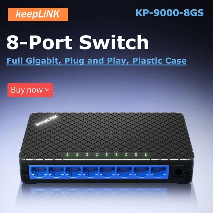 8 Port Full Gigabit Plastic Unmanaged Network Ethernet Switch | Lazada ...