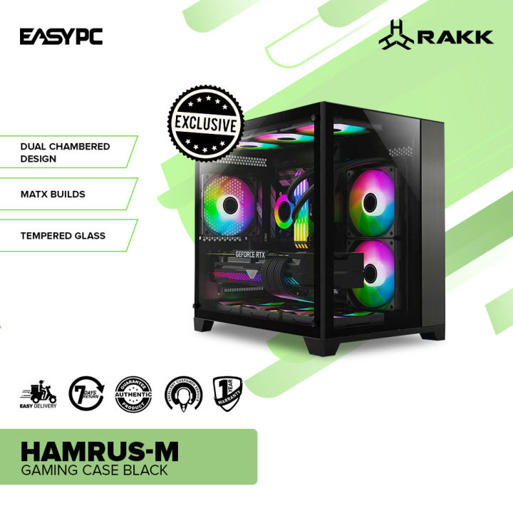 EasyPC | RAKK HAMRUS-M / HAMRUS-M Curved Clear Tempered Glass Gaming PC ...