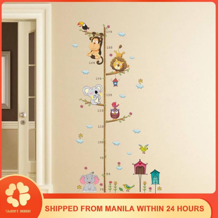 Kids Height Chart Wall Stickers, Baby Growth Height Wall Ruler Decals ...