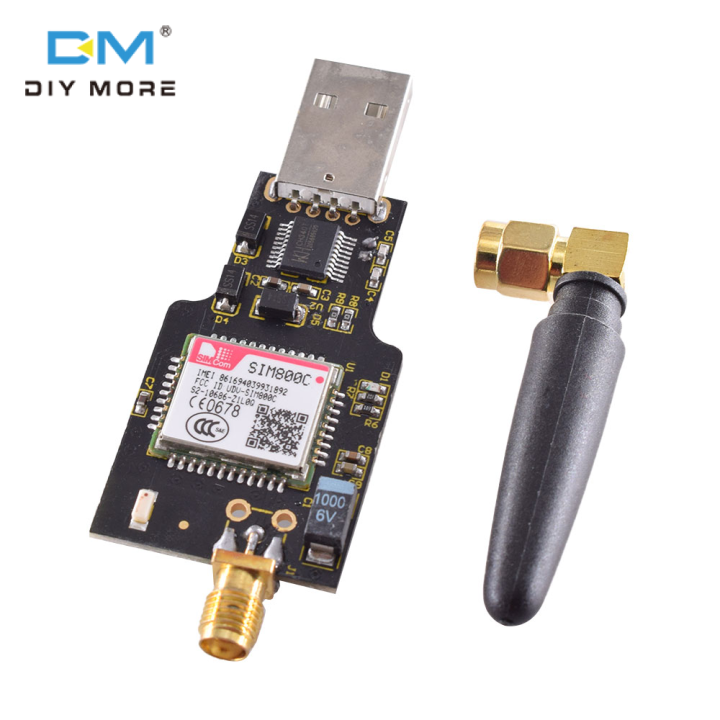 diymore SIM800C USB to GSM GPRS Wireless Module Quad-band 850/900/1800 ...
