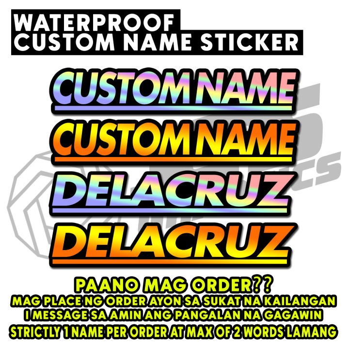 Personalized Name Sticker Waterproof Custom Decal For Car Windshield ...