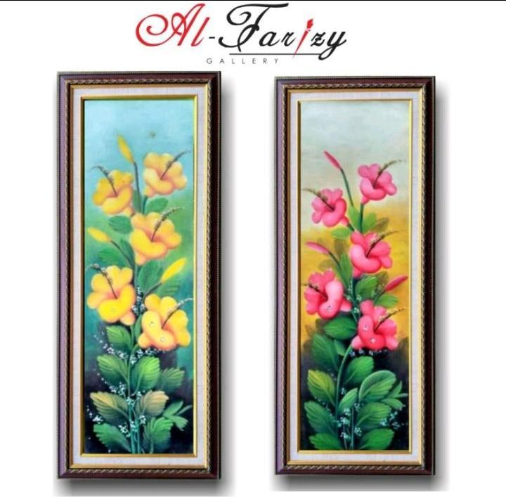 Lukisan Bunga Sepatu Unik Minimalis Kanvas Lengkap dengan frem Ukuran ...