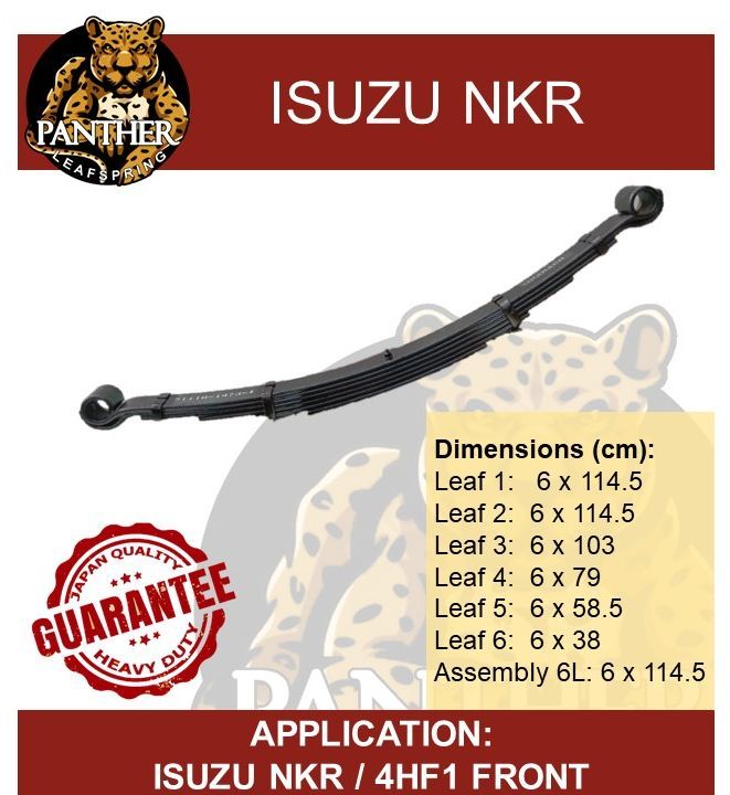 Molye / Leaf Spring for Isuzu NKR / 4HF1 Front (MATIBAY) | Lazada PH