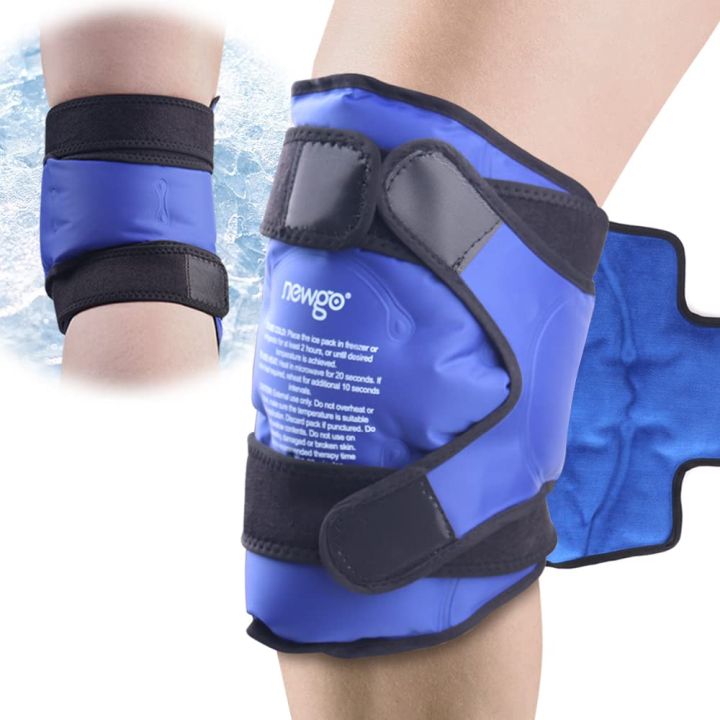 NEWGO Ice Pack for Injuries Reusable Knee Wrap Hot Cold Compress ...