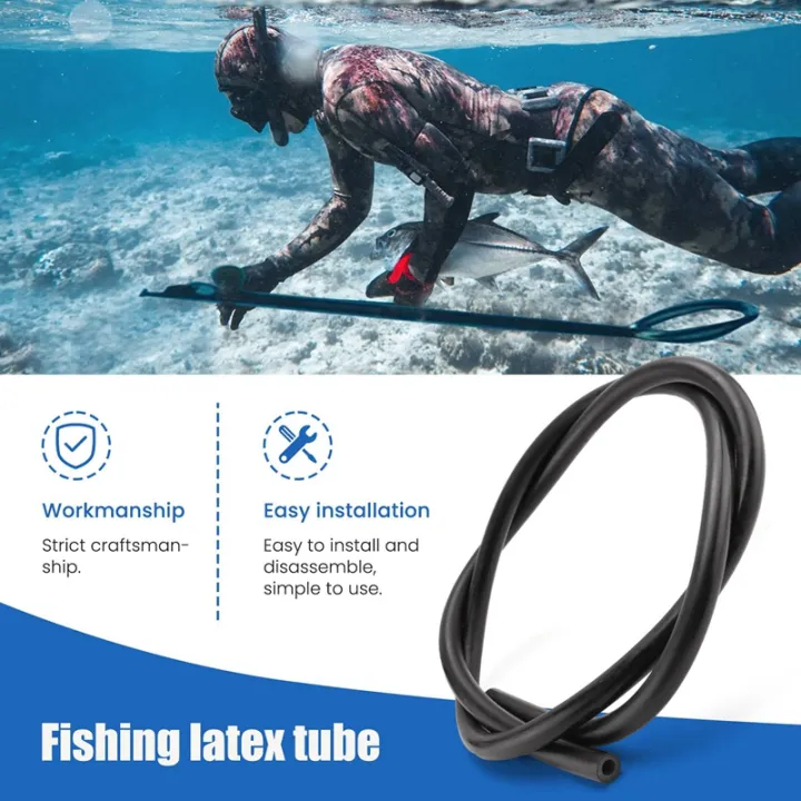 1 Meter Spearfishing Rubber Tube Speargun Latex Tube Lnter Underwater Fishing Shooting Fish ...