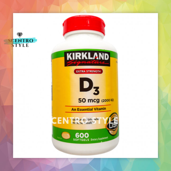 Kirkland Vitamin D3 50 mcg 2000 IU 600 Softgels | Lazada PH