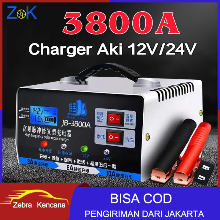 Charger Aki Otomatis Smart Intelligent Auto Repair Mobil Pengisi Daya ...