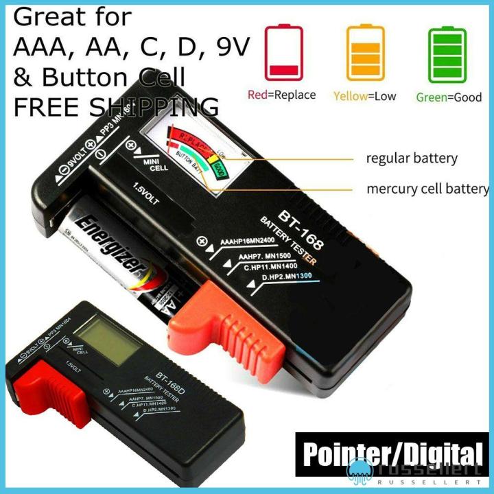 Russellert AAA/C/D/9V/1.5V BT-168 dụng cụ kiểm tra điện Tester Pin điện ...