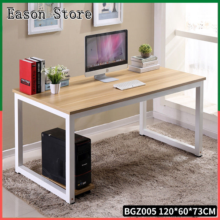 120*60*73CM Computer Table Desk Home Office Table Thick Solid Wood ...