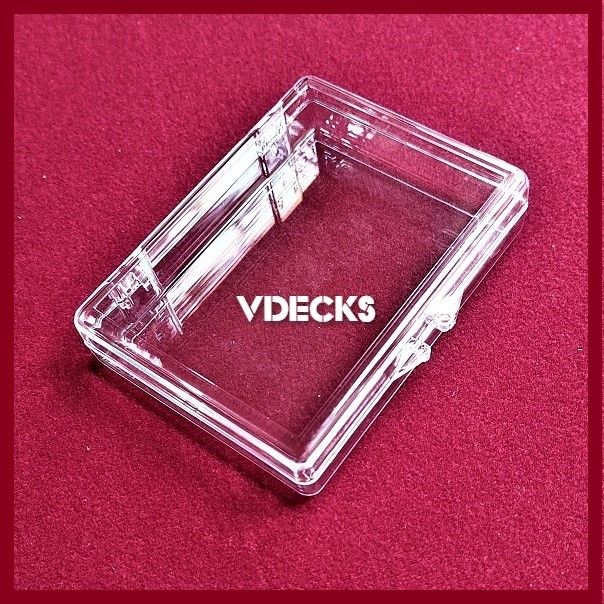 Clear Playing Cards Case Transparent Storage Box Poker Size Hinged Snap ...