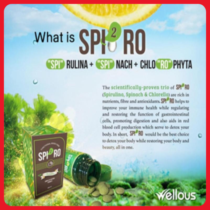 【Buy 3 Free 1】Wellous Spiro Detox Wellous Spiro Spi2ro 混合纤维柠檬咀嚼片 原装 ...