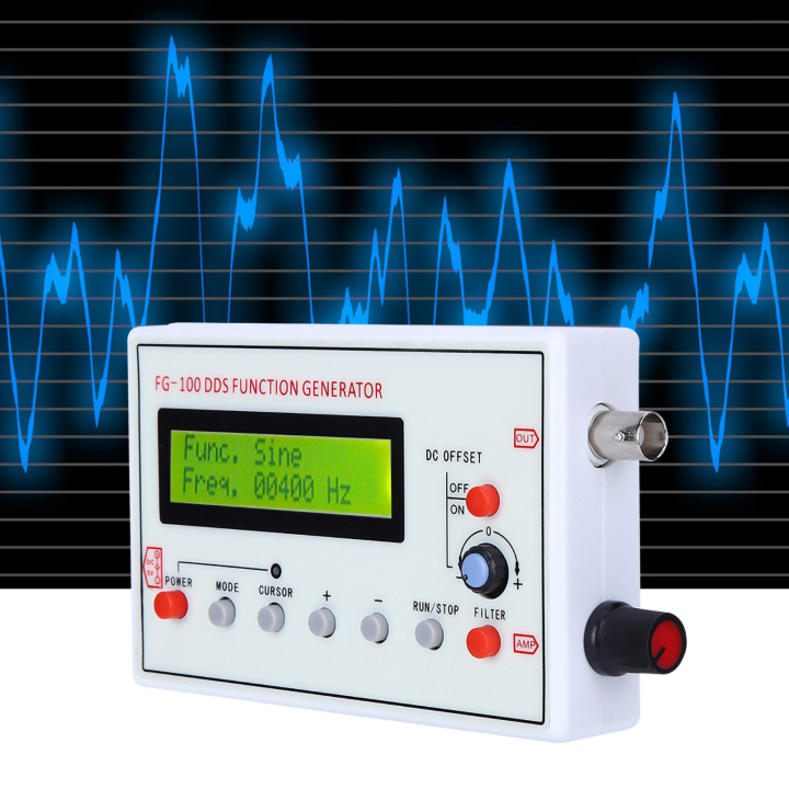 FG100 DDS Function Generator Sine Frequency 1HZ500KHz Counter Signal ...