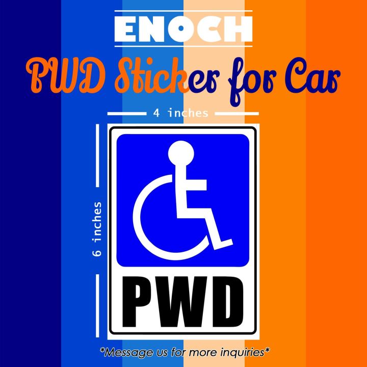 PWD Stickers / Waterproof / Car and Motor Sticker | Lazada PH