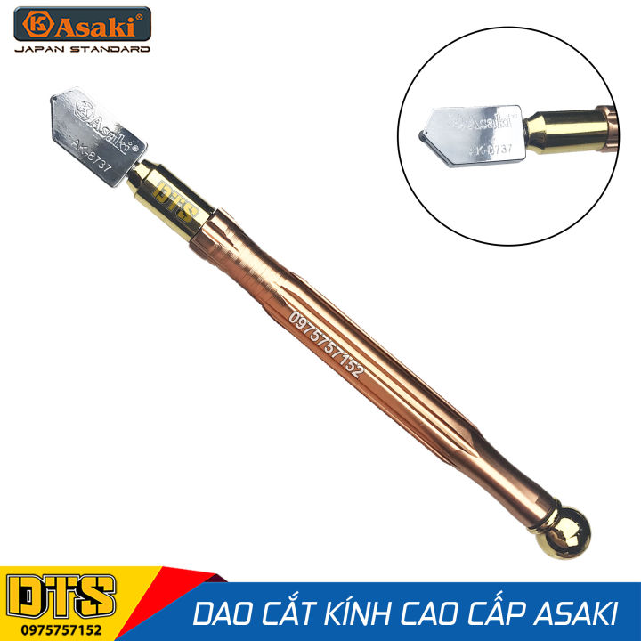 Dao cắt kính cao cấp Asaki AK-8737 7 inch/ 175mm, đầu dao xoay 360 độ ...