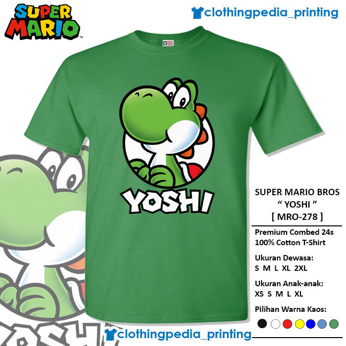 👕🎁🎀Yoshi Dino The Super Mario Bros Character Yoshi T-Shirt | Lazada.co.th