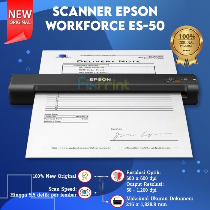 Scanner Epson WorkForce ES-50 New | Lazada Indonesia