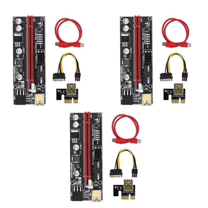 PCIE Riser 1X to 16X Graphics Extension Card for GPU Mining Powered ...