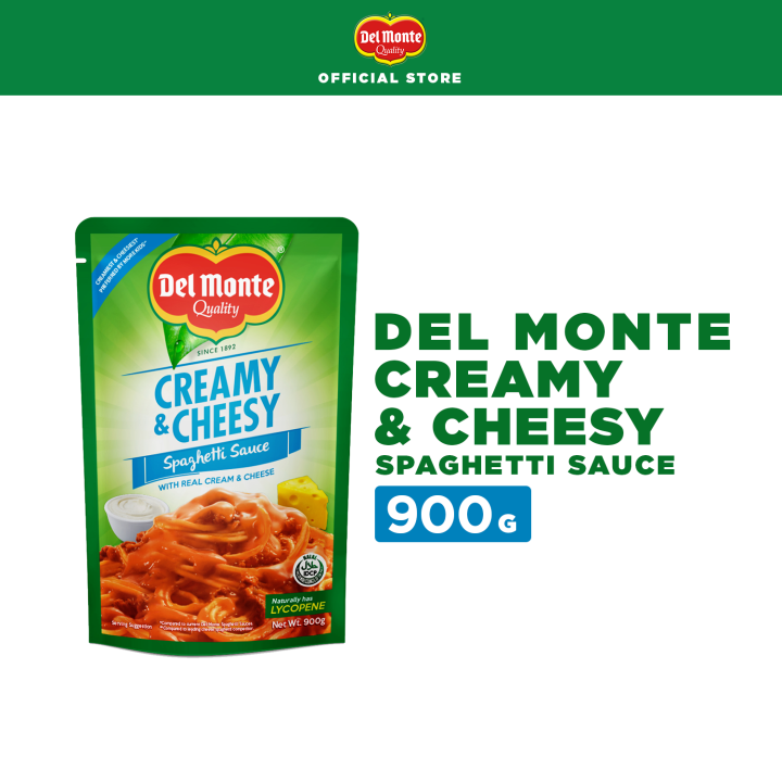 DEL MONTE Creamy & Cheesy Spaghetti Sauce the No. 1 Spaghetti Sauce in ...