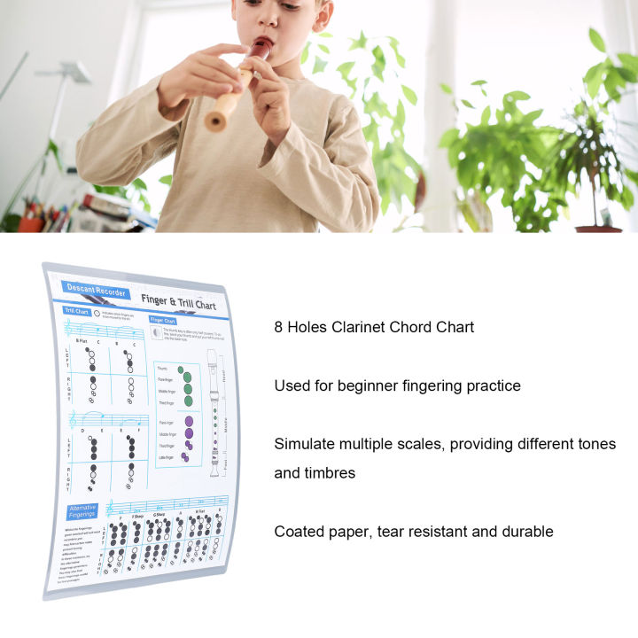 Clarinet Fingering Chart 8 Holes Clarinet Practice Chart Clear Printing ...