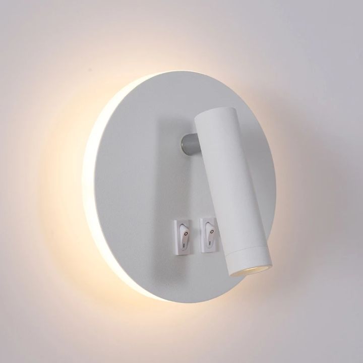 3W 8W 350 Degree Rotating Backlight Wall Light Adjustable Bedroom Hotel ...