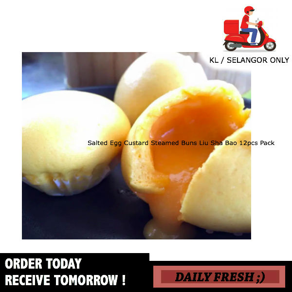 Salted Egg Custard Pao Liu Sha Bao 12pcs Pack Frozen Food Dim Sum | Lazada