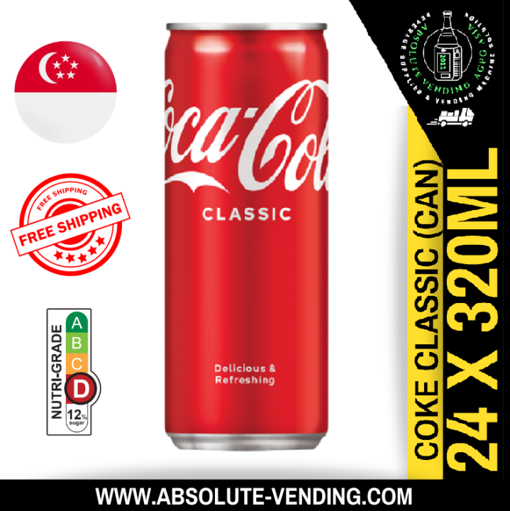 COKE Classic 320ML X 24 (CAN) | Lazada Singapore