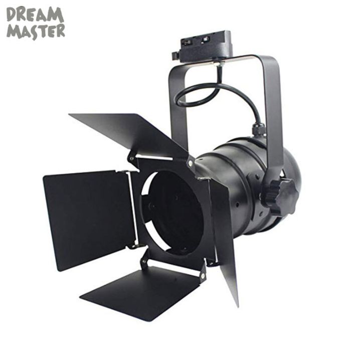 Industrial led track light black theater lights with 4-leaf barn door ...