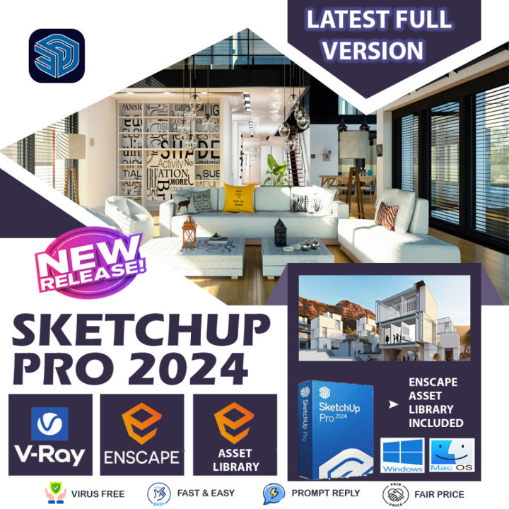 SketchUp Pro 2025 Latest Full Version | V-Ray 7.0 | Enscape 4.4 ...